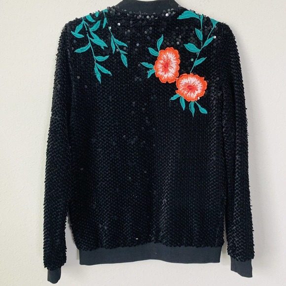 Gianni | Jackets & Coats | Gianni Bini Monroe Velvet Knit Sequin Jacket ...